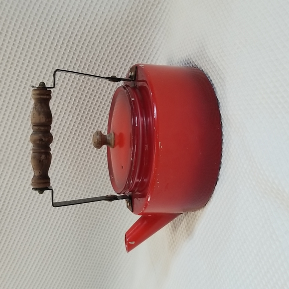 Kitchen | Vintage Decorative Tea Kettle Red | Poshmark